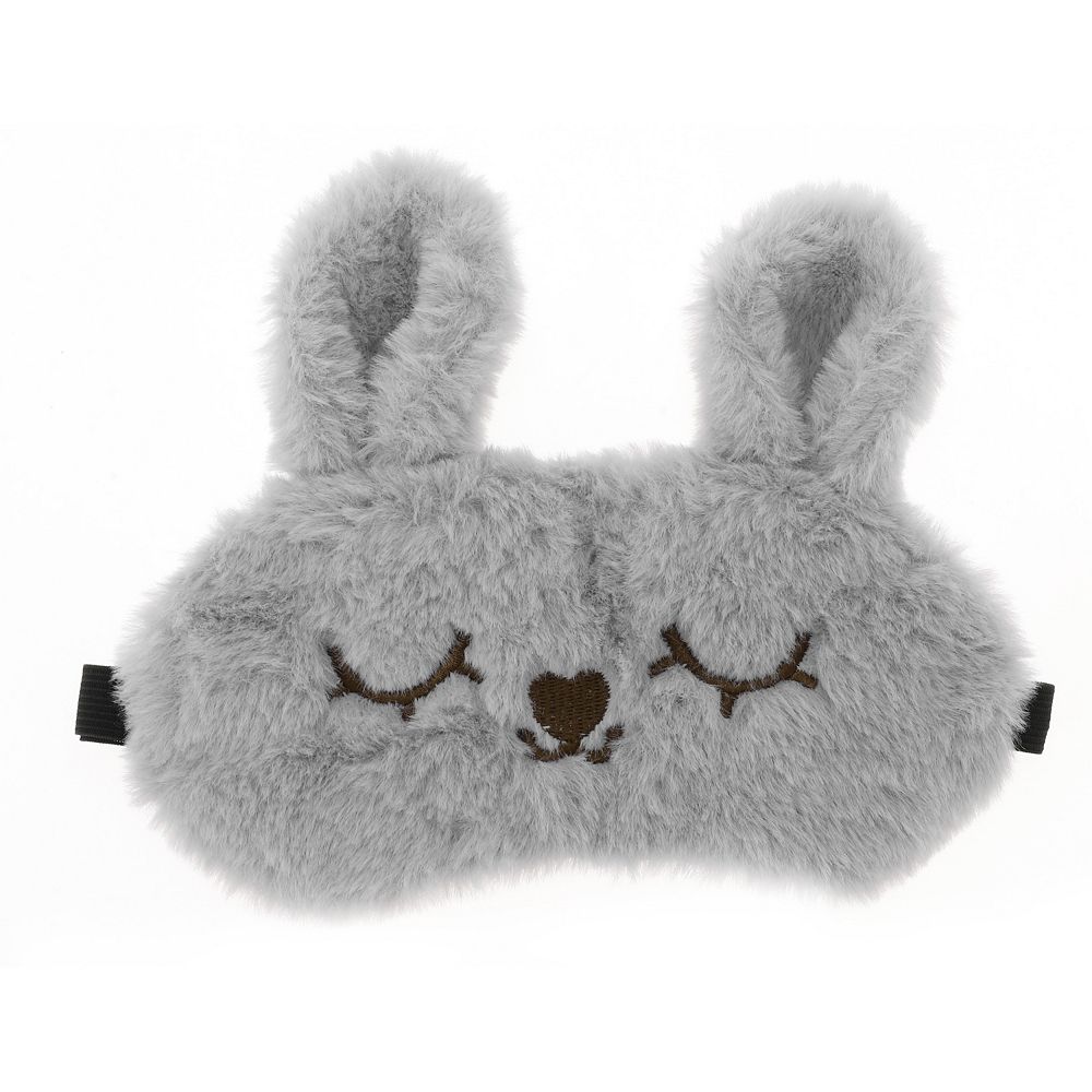 Soft Rabbit Eyes Sleep Mask Gray Eye Shade Cover for Rest for Travel ...