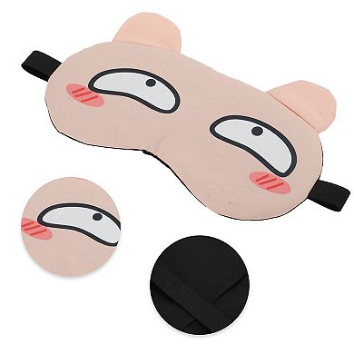 Soft Cartoon Smug Expression Sleep Mask Pink Eye Shade Cover for Travel ...