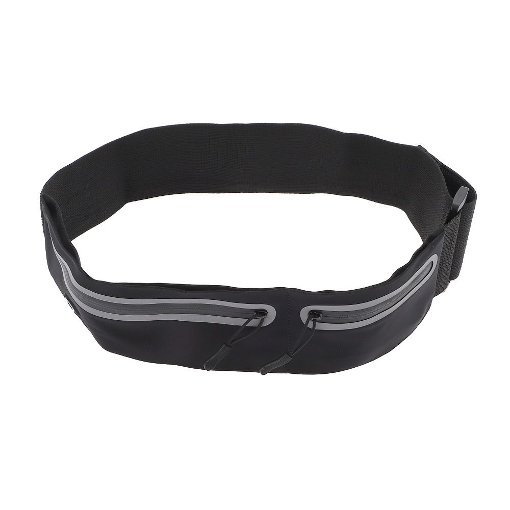 1 Pc Double Pocket Running Waist Pack with Magic Tapes for Hiking Gym