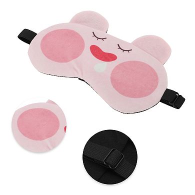 Soft Cartoon Drooling Sleep Mask Pink Eye Shade Cover for Travel for ...