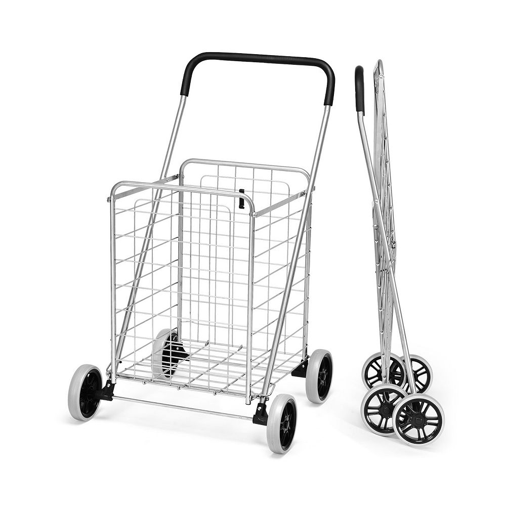 Portable Folding Shopping Cart Utility For Grocery Laundry
