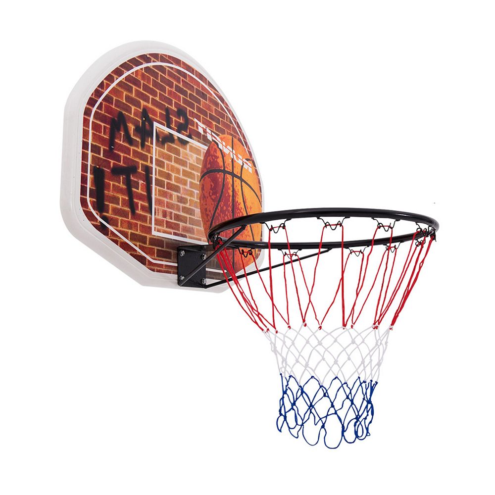 Wall Mounted Basketball Hoop With 29 x 20 Inch Fan Backboard And 2 Nets