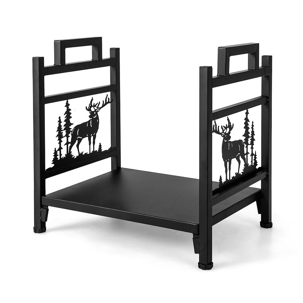 18.5 Inch Metal Firewood Rack With Dual Handles