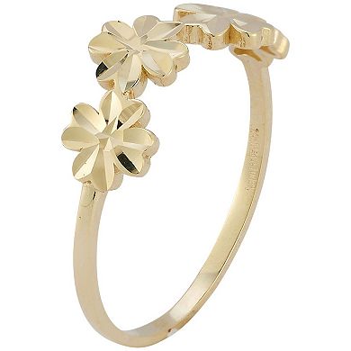 LUMINOR GOLD 14k Gold Multi Flower Ring