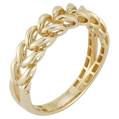 LUMINOR GOLD 14k Gold Striking Chain Link Ring