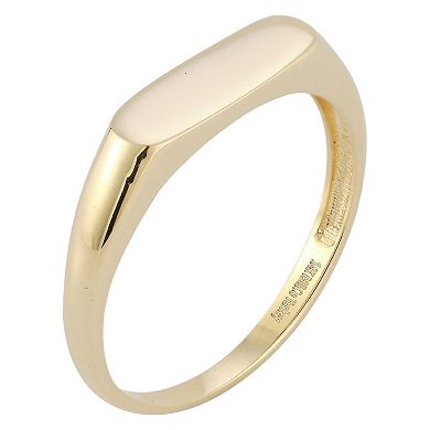 LUMINOR GOLD 14k Gold Bar Signet Ring