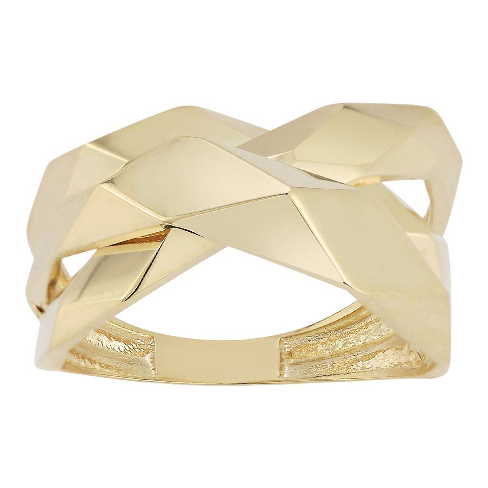 LUMINOR GOLD 14k Gold Bold Geometric Highway Ring