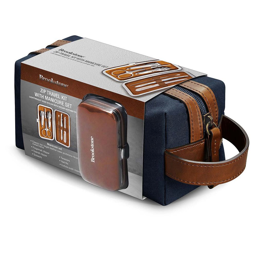 Brookstone Zip Travel Kit With Manicure Set
