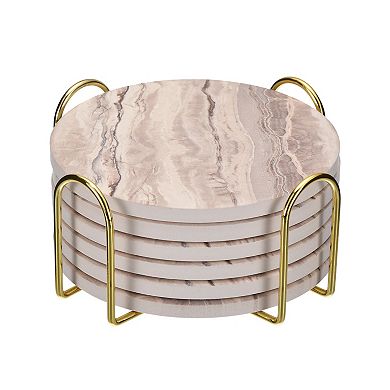 Coaster Holder, 1 Pcs 2.17" Iron Metal Coaster Storage Rack, Holds 6 ...