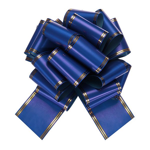 12 Inch Giant Large Pull Bow Big Metallic Car Bows Ribbon with Gold Edge