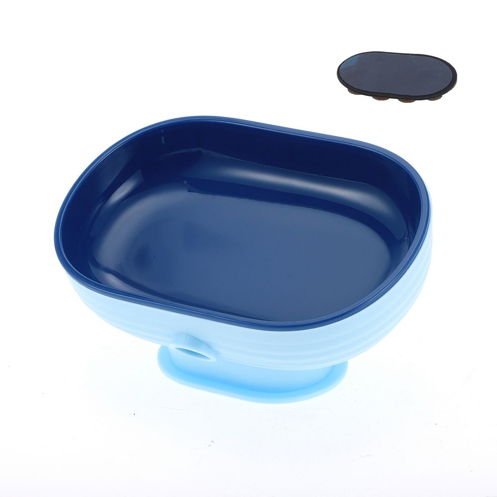 Suction Cup Double Layer Soap Dish for Bathroom Kitchen 5.12"x3.54"x2.95"
