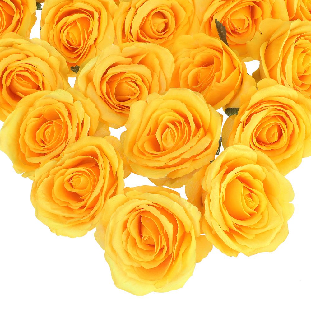 25Pcs Roses Artificial Flowers, Silk Fake Roses Flower Heads Home Decor ...