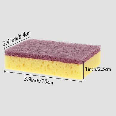 Sponges Kitchen 5 Pcs Scrub Dish Sponges, Dual-Sided Sponges for ...