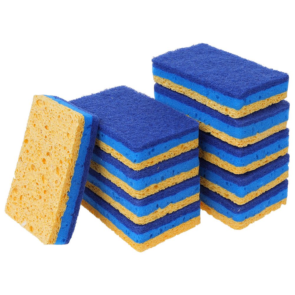 Scrub Dish Sponges, Cleaning Sponges, Stand Up to Stuck on Grime ...