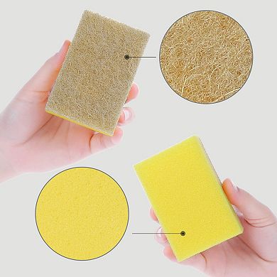10 Pcs Dual Sided Kitchen Dish Sponges, Non Scratch Reusable Cleaning ...