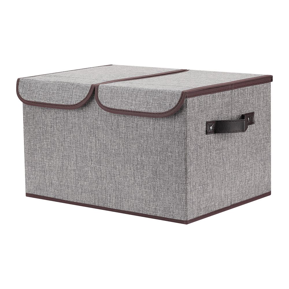 Storage Bin Cube with Handle and Lid, Collapsible Storage Basket for ...