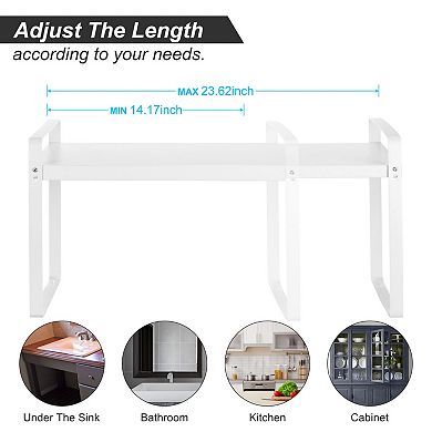 Expandable Cabinet Shelf Organizers, Kitchen Counter Shelves, Spice ...