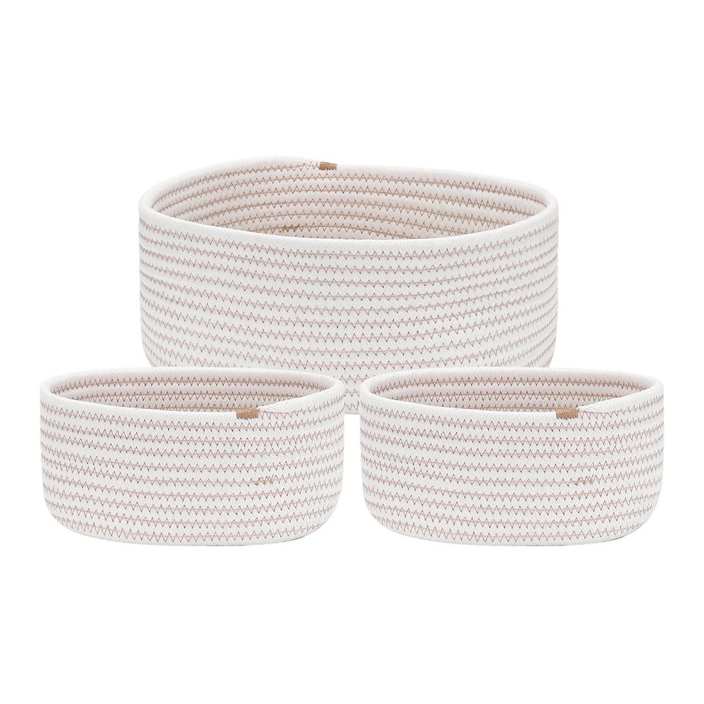 3 Packs Woven Storage Basket, Shelf Closet Storage Organizer Bin for ...