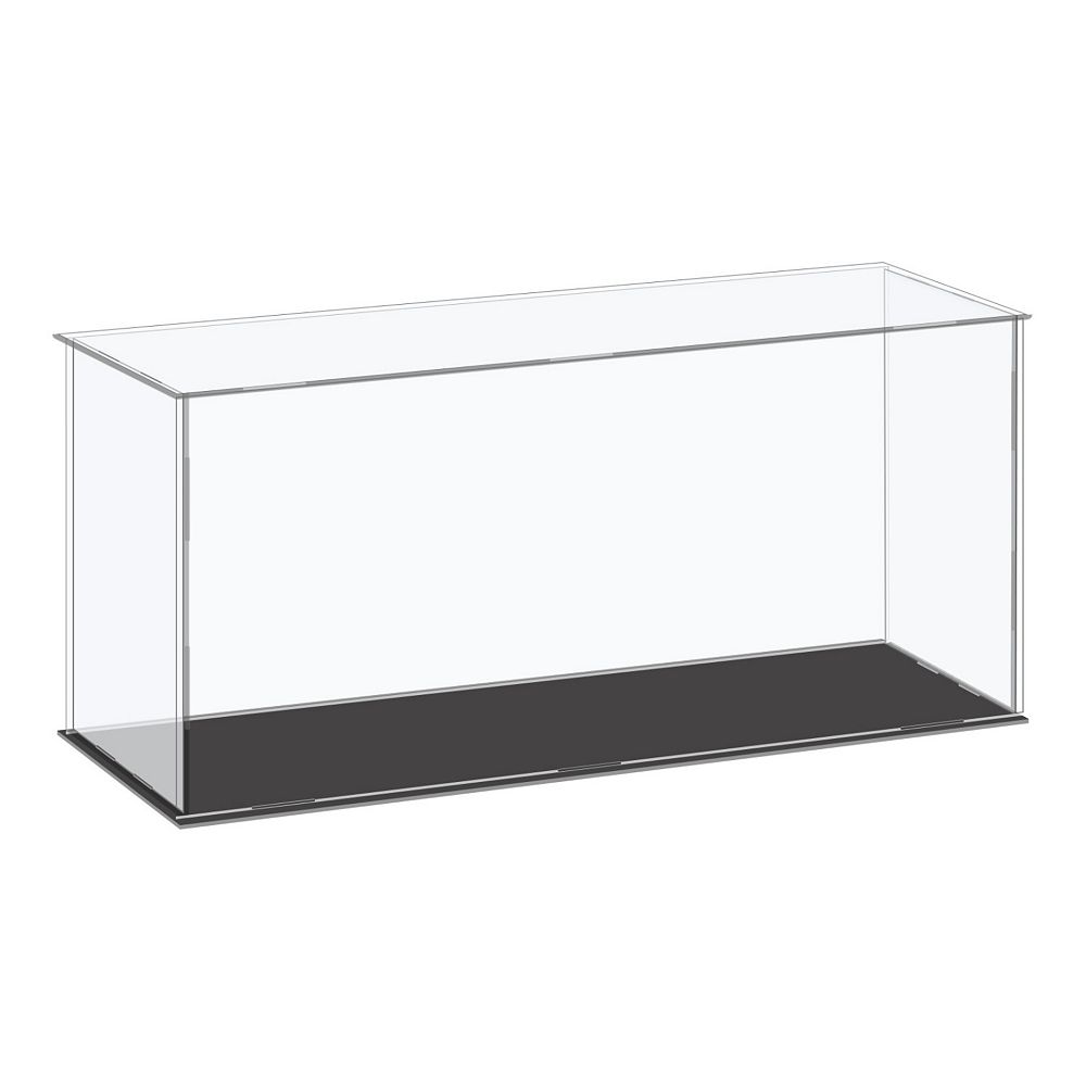 Acrylic Display Case Plastic Cube Storage Box Clear Assemble Dustproof Showcase 14.1x4.3x6.1 Inch