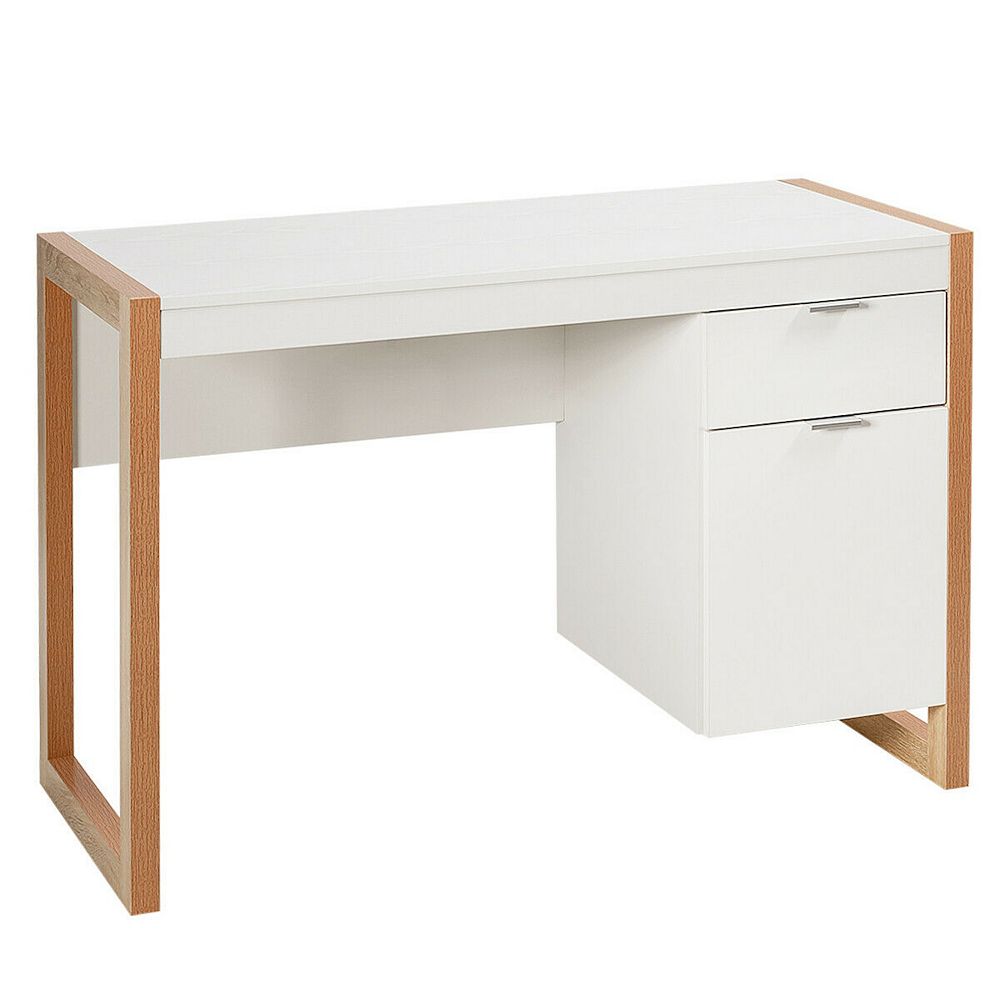 Modern Computer Desk With Drawer and Cabinet Writing Study Table