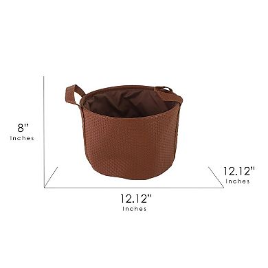 Neatly Faux Leather Basket