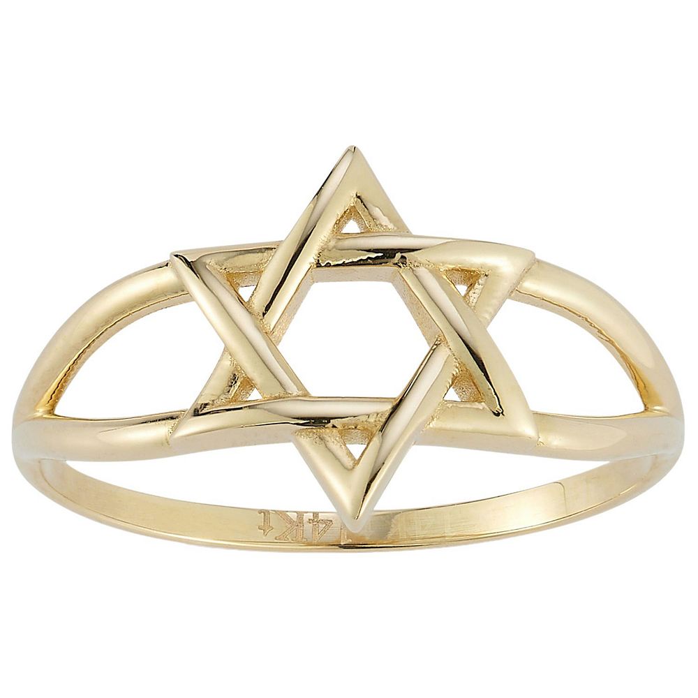LUMINOR GOLD 14k Star Of David Signet Ring