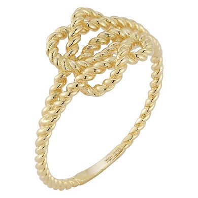 LUMINOR GOLD 14k Gold Twisty Double Knot Ring