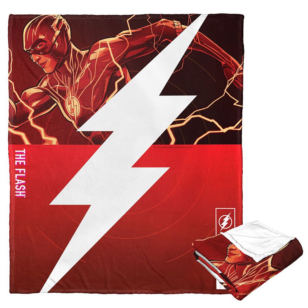 Warner Bros. The Flash Lightening Strike Silk Touch Throw Blanket 50x60 ...