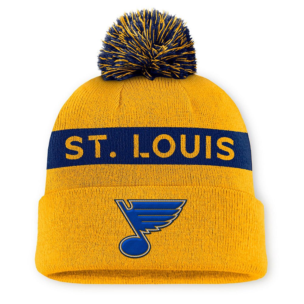 Women's Fanatics Gold/Navy St. Louis Blues Authentic Pro Rink Cuffed ...