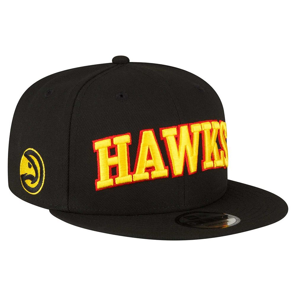 Men's New Era Black Atlanta Hawks Jersey Hook Statement Edition 9FIFTY ...