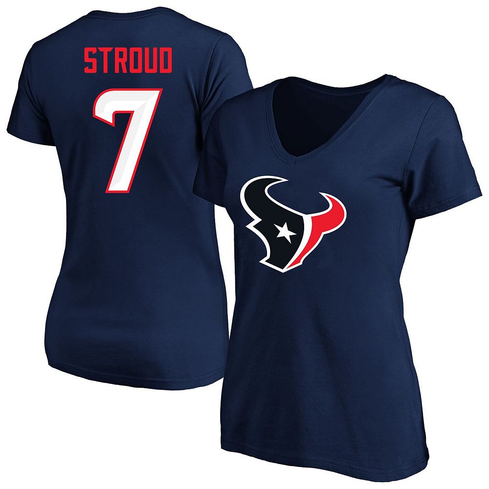 Women's Fanatics C.J. Stroud Navy Houston Texans Plus Size Player Name ...