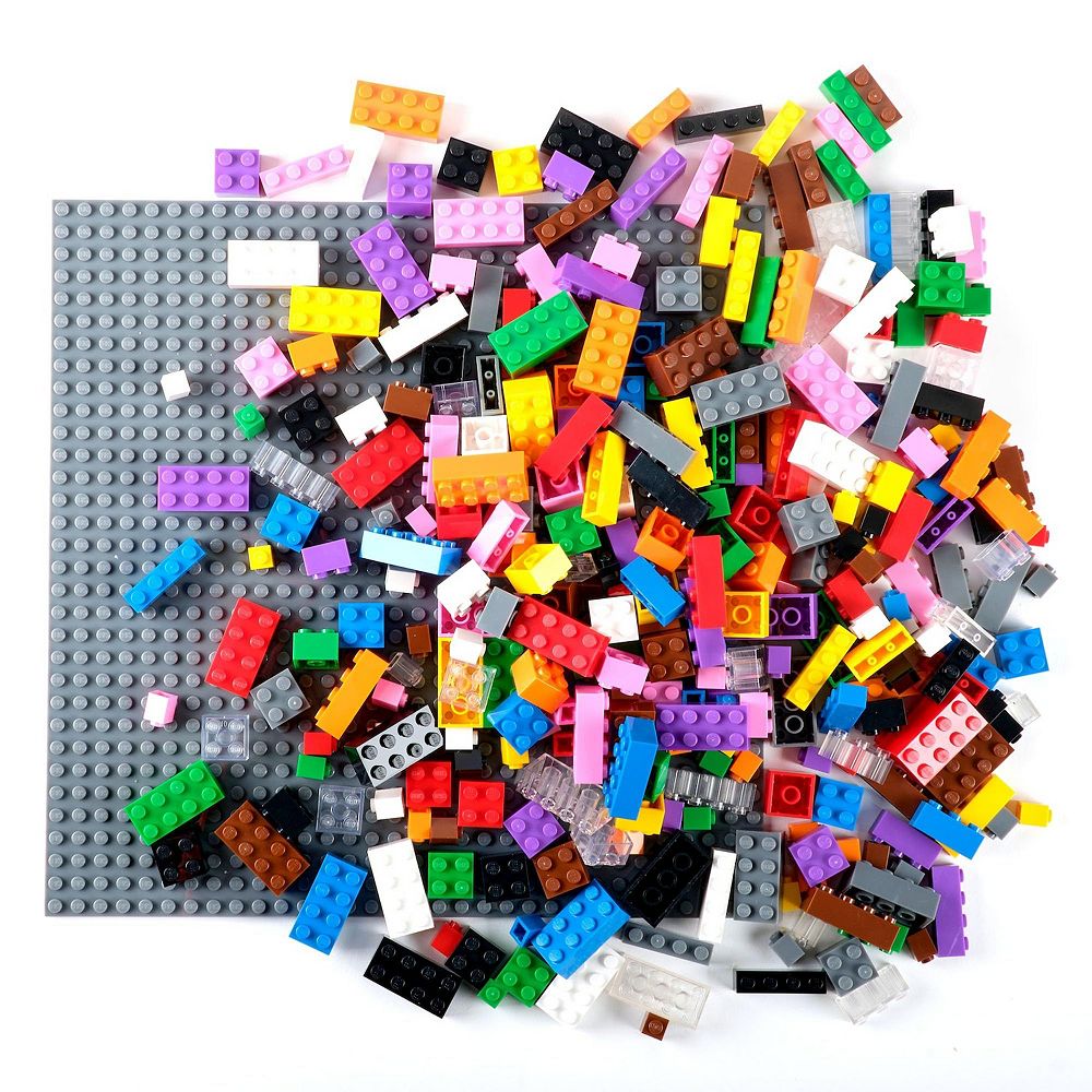 Toy Building Block Starter Kit For Kids, Vibrant Colors, 336 Pieces