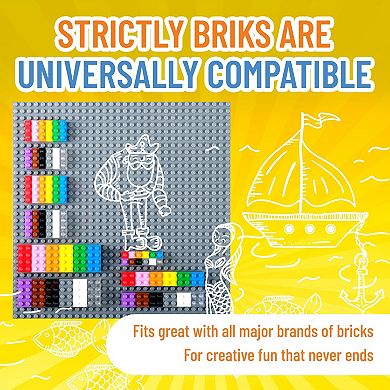 Toy Building Block Starter Kit For Kids, Vibrant Colors, 336 Pieces