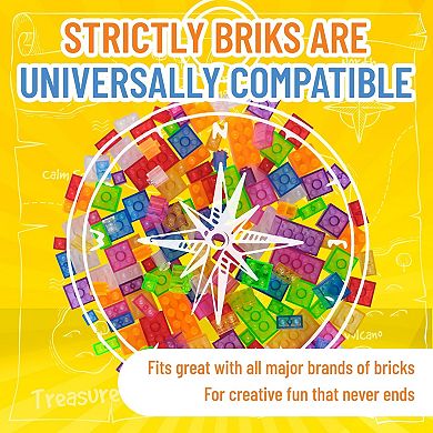 Classic Bricks Set, Clear Colors, 4 Different Shapes And Sizes, 156 Pieces