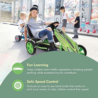 Hauck Speedster Pedal Go Kart with Adjustable Bucket Seat for Kids Ages ...