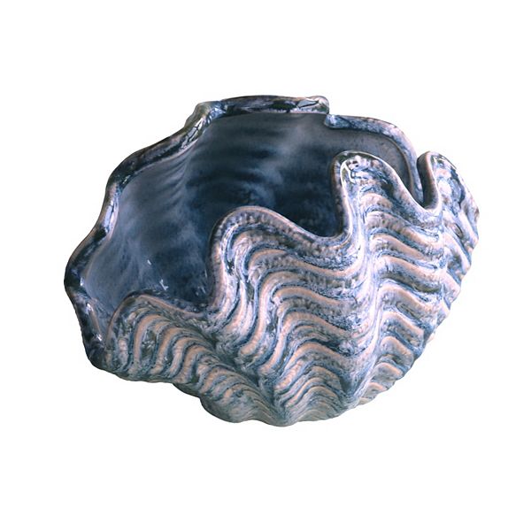 Wavy Ceramic Shell Vase Table Decor