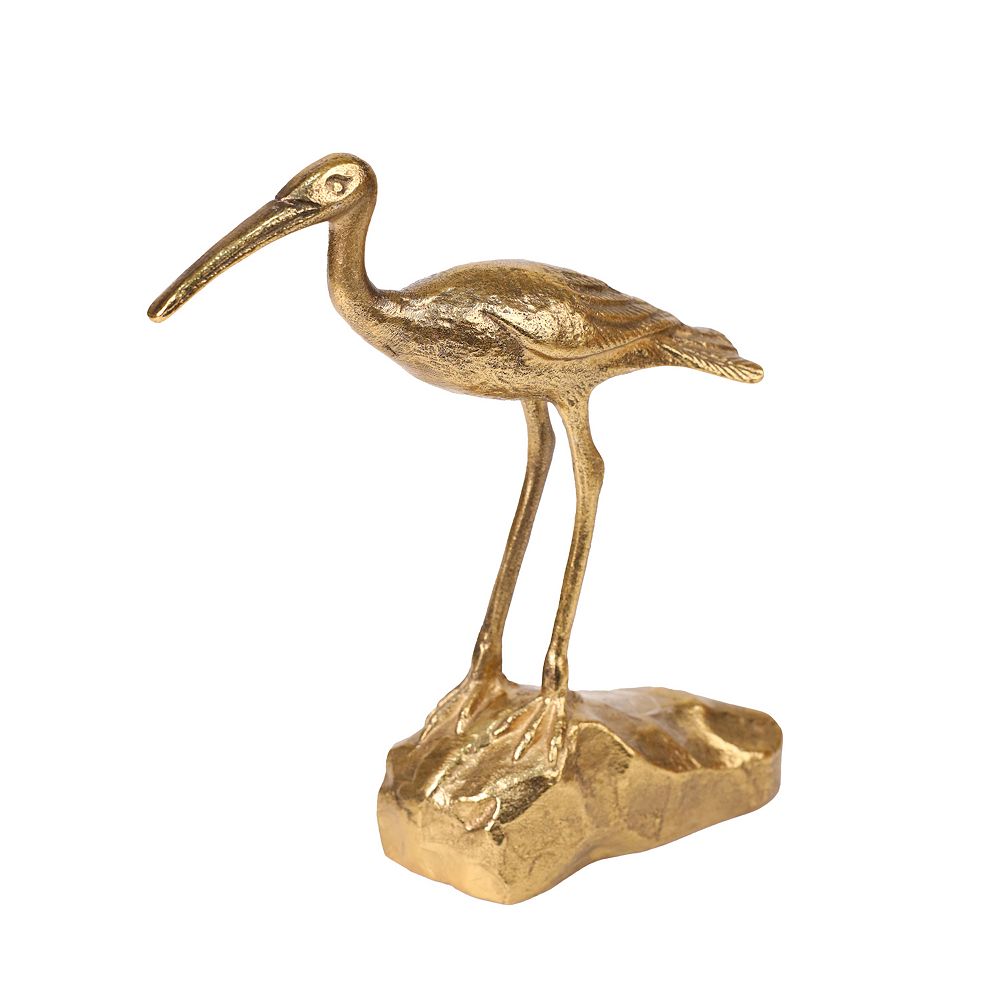 Brass Finish Decorative Bird Sculpture Table Decor