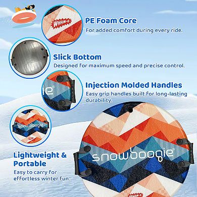 Wham-O Snowboogie Snow Sled, 26" Single Rider Winter Air Disc Sled
