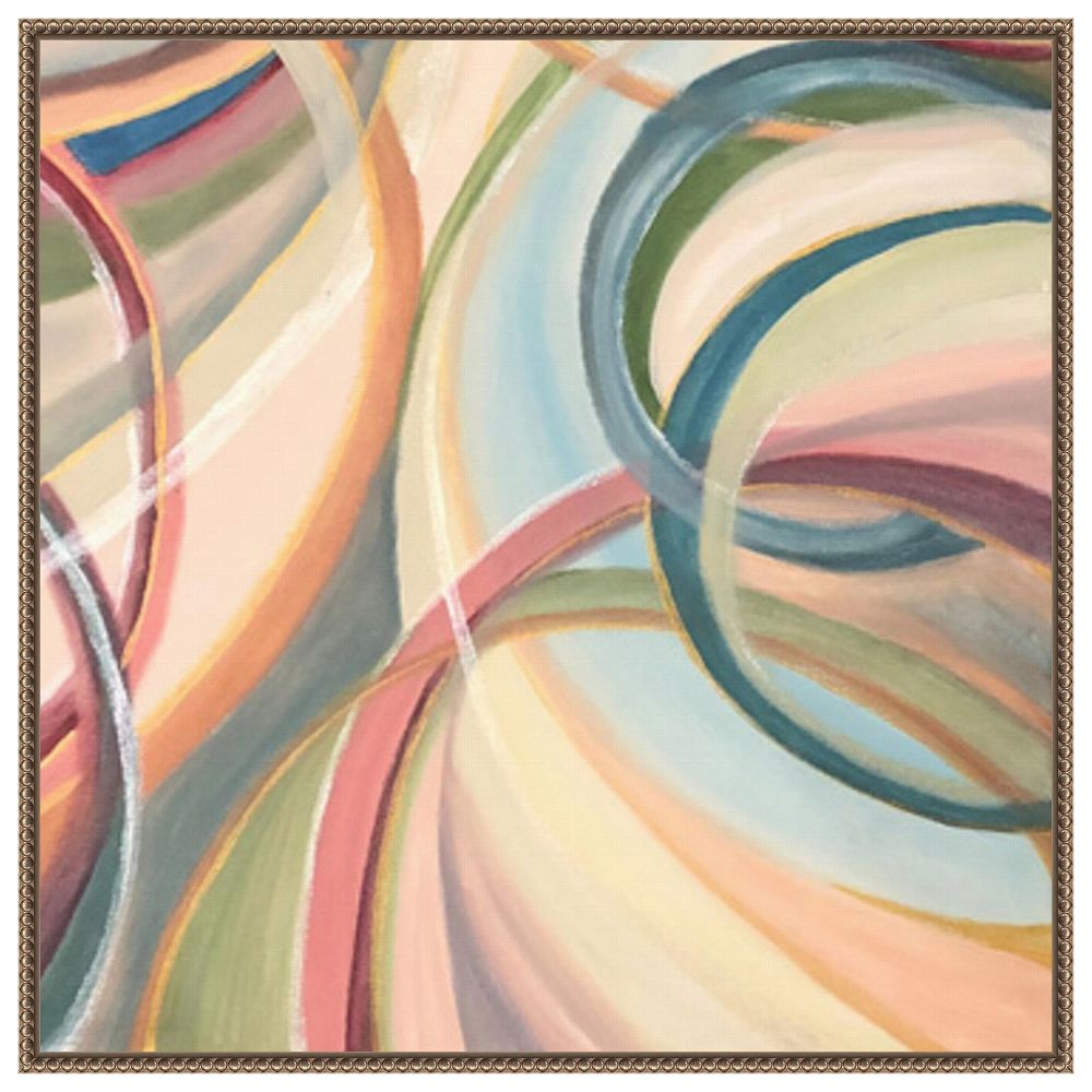 Overlapping Rings III by Lee C Framed Canvas Wall Art Print