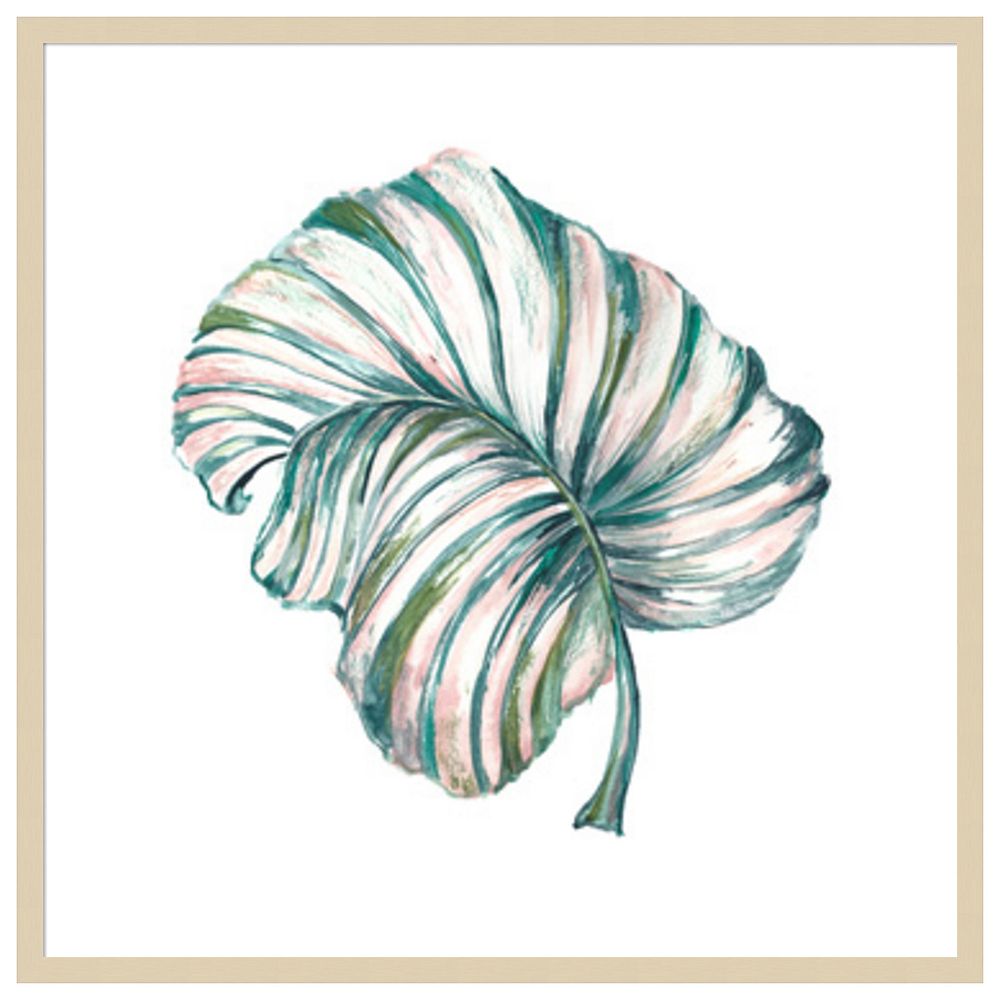 Island Leaf III by Tre Sorelle Studios Wood Framed Wall Art Print