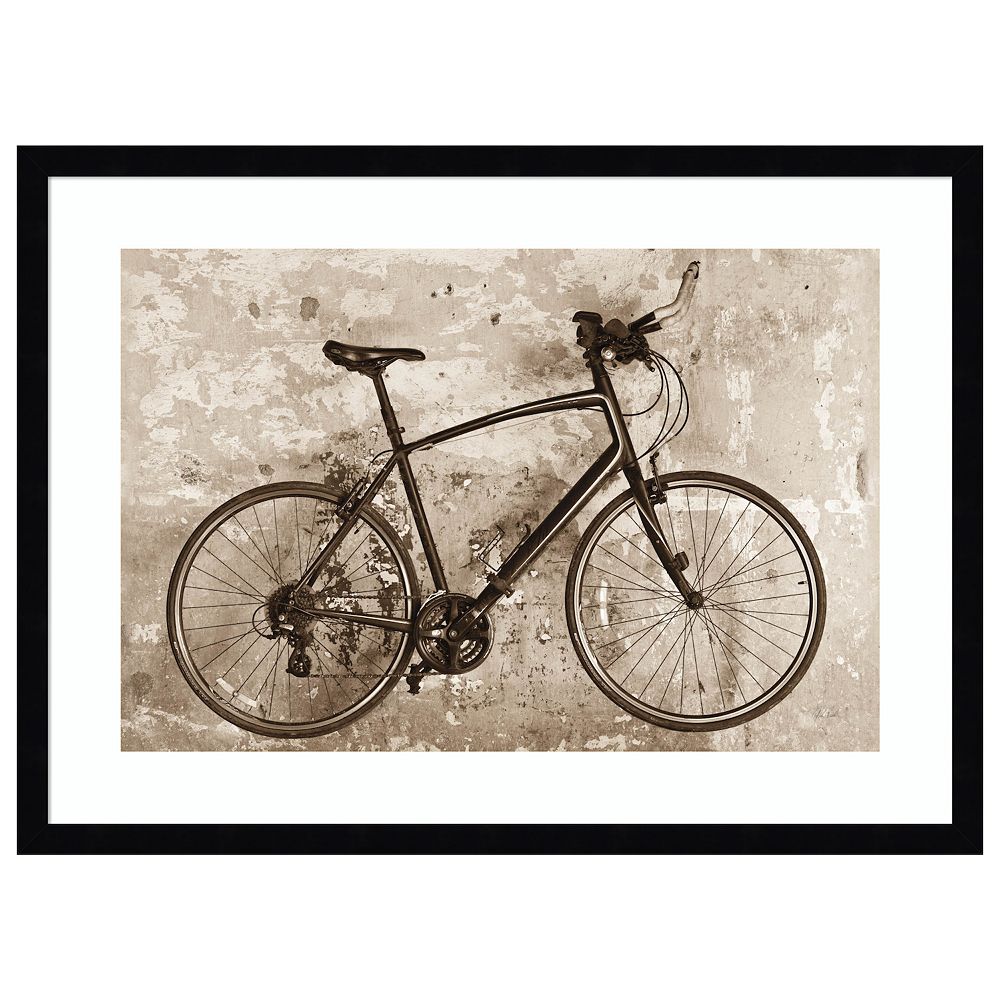 Bike by Deborah Revell Wood Framed Wall Art Print