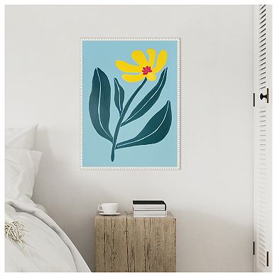 Yellow Flower by Emma Daisy Framed Canvas Wall Art Print