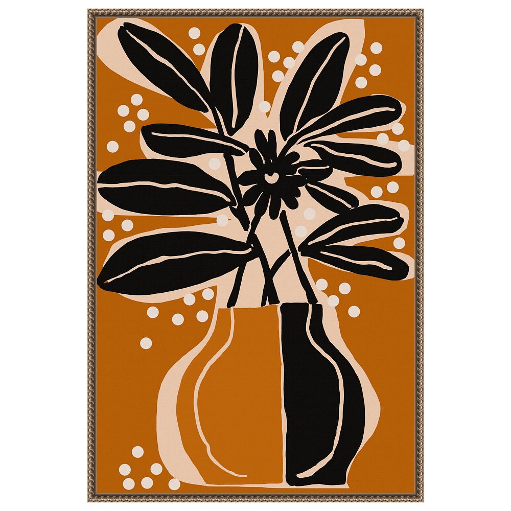 Ochre Still Life No 6 by Treechild Framed Canvas Wall Art Print