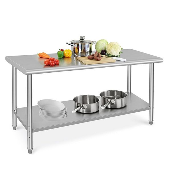 Stainless Steel Prep Table 60 x 24 Inch, with Undershelf