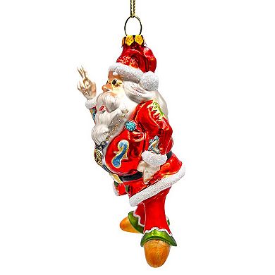 Groovy Santa Eclectic Hippie Glass Christmas Ornament, Unique Hippy ...