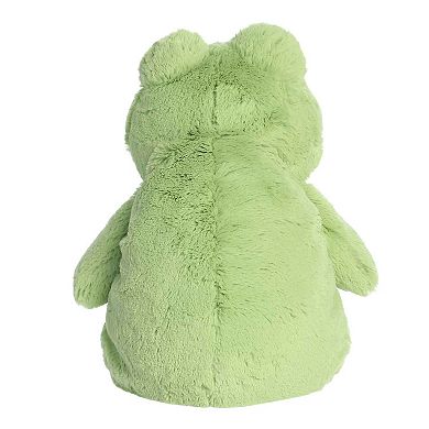 Aurora Large Green Huggle Pals 12.5" Fuzzy Frog Cuddly Stuffed Animal