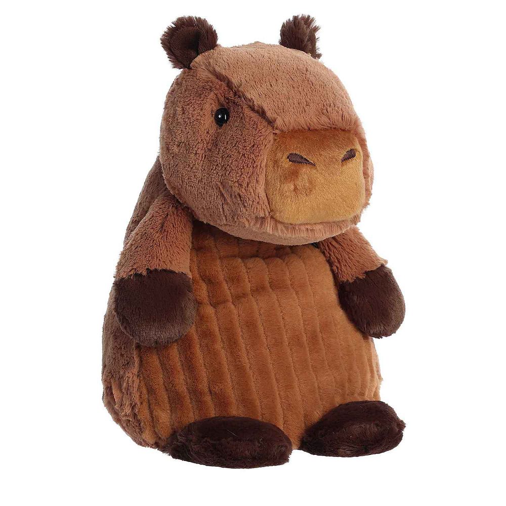 Aurora Large Brown Huggle Pals 12.5" Cozy Capybara Cuddly Stuffed Animal