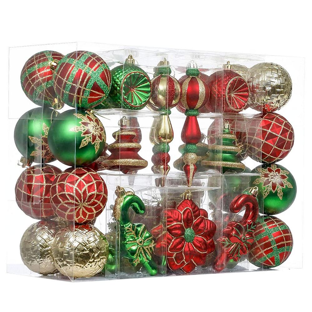 Christmas Sensation Mega Holiday Ornament Set, 108 Unique Baubles ...