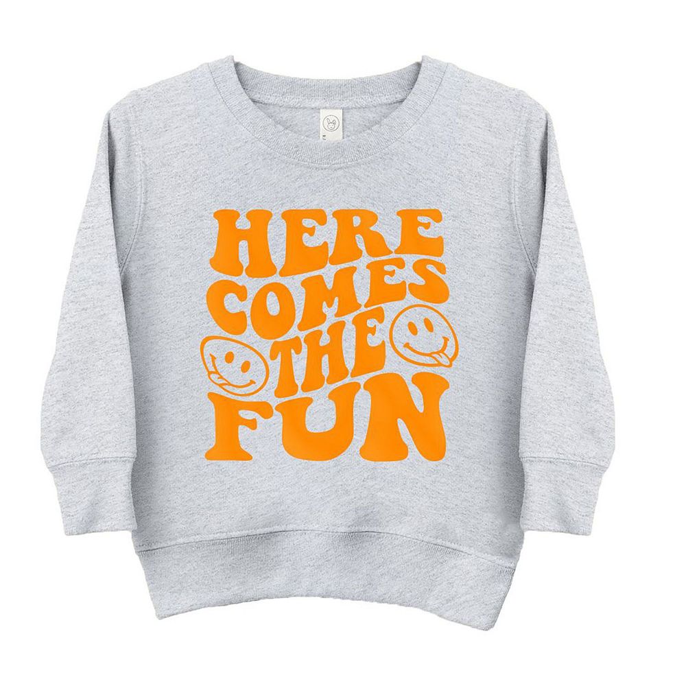 Here Comes The Fun Puff Print Toddler Graphic Sweatshirt