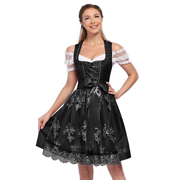 Women's German Dirndl Dress Oktoberfest Costume Dresses for Bavarian ...